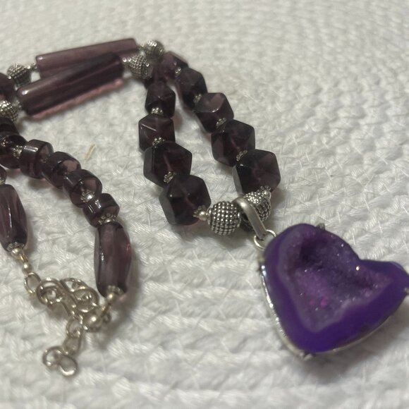 Handmade | Jewelry | Gorgeous Purple Geode Druzy Amethyst Handmade ...